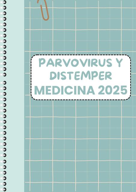 Parvovirus y Distemper Medicina 2025 | StudyVet_Apuntes | uDocz