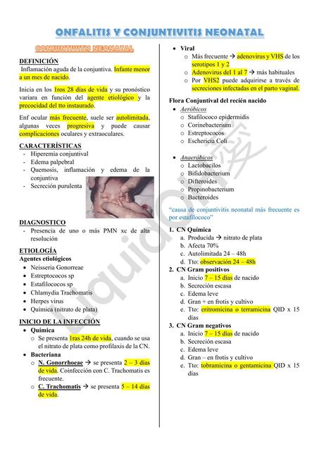 Flashcards de 6. Onfalitis y Conjuntivitis Neonatal | Por LiquidOH愛 | uDocz