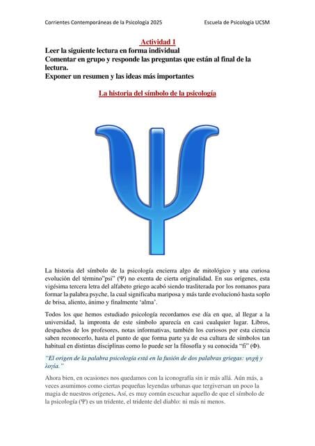 La historia del símbolo de la psicología | Manu | uDocz