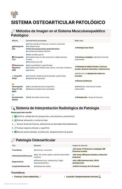IMAGENOLOGÍA DEL SISTEMA OSTEOARTICULAR PATOLGICO | ROMERO DIAZ | uDocz