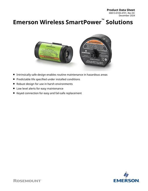 product data sheet emerson wireless smartpower sol | Brynner Alvarado ...