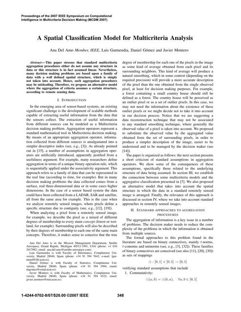 A Spatial Classification Model for Multi | alfredo manobanda | uDocz
