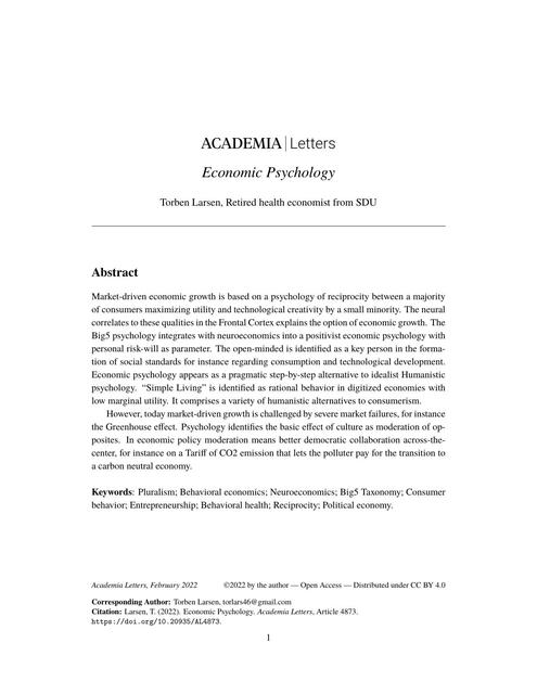 Economic Psychology | alfredo manobanda | uDocz