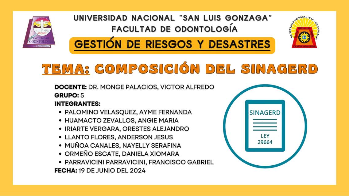 COMPOSICIÓN DEL SINAGERD | Ayme | uDocz