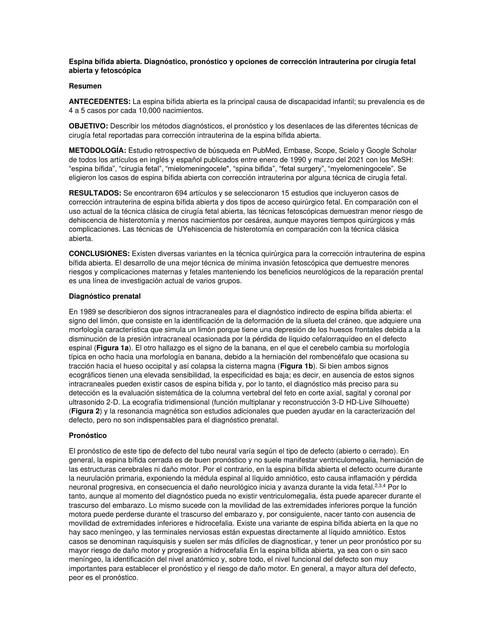 Espina bífida abierta | Carla Duran | uDocz