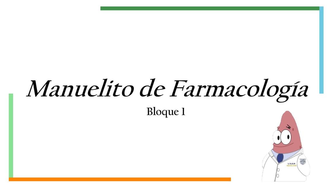 Manuelito de Farmacología B1 1 | Ximena Michelle | uDocz