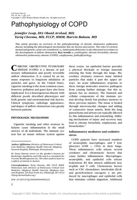 Pathophysiology of COPD | Angie juliana | uDocz