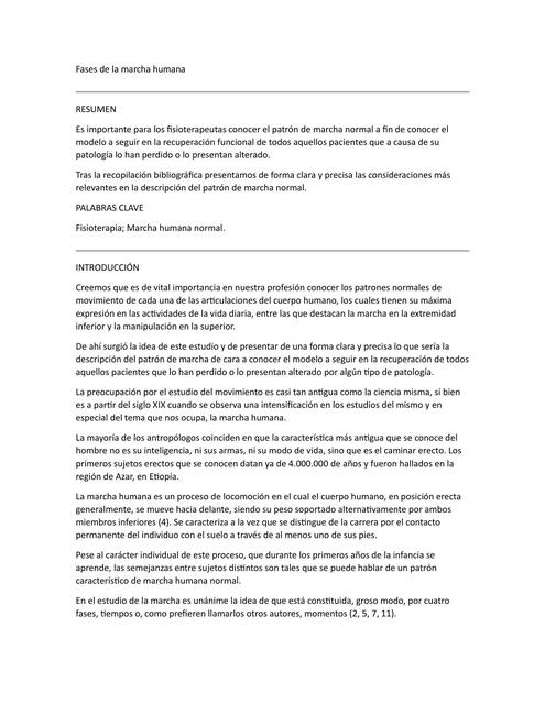 Fases de la marcha humana Procedimientos | Sucely García | uDocz