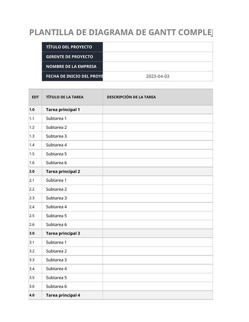 IC Complex Gantt Chart ES | reynaldo muñez | uDocz