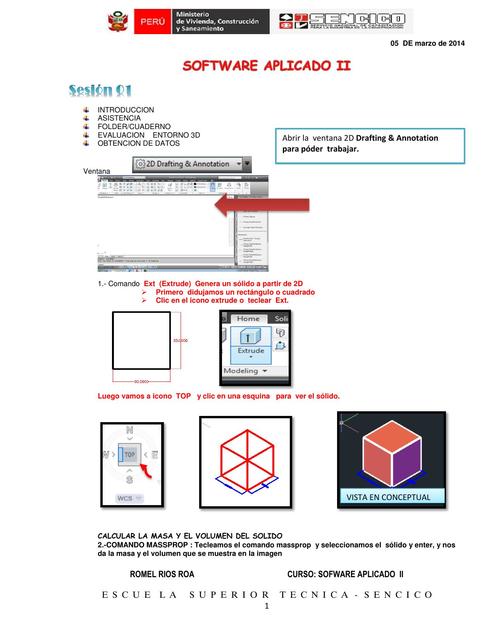 Diseño en AutoCAD 3D | alex barzola | uDocz