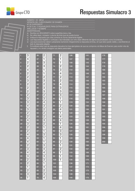 respuestas simulacro 3 | Cristian | uDocz