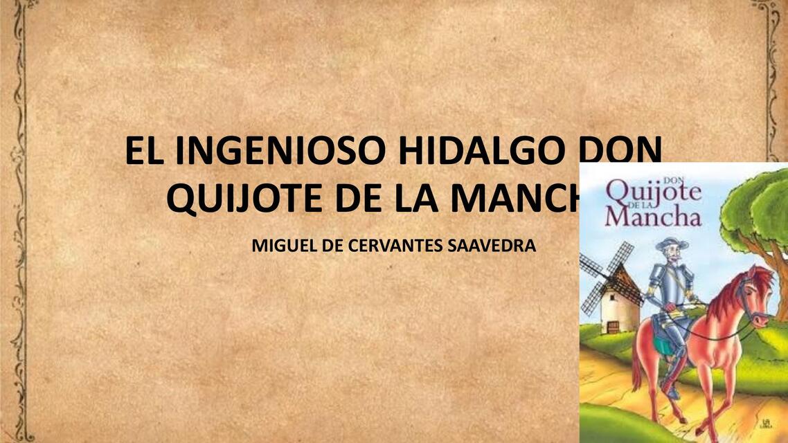 Flashcards de EL INGENIOSO HIDALGO DON QUIJOTE DE LA MANCHA | Por Katia ...