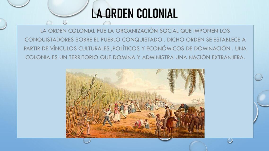 Flashcards de LA ORDEN COLONIAL | Por Katia | uDocz