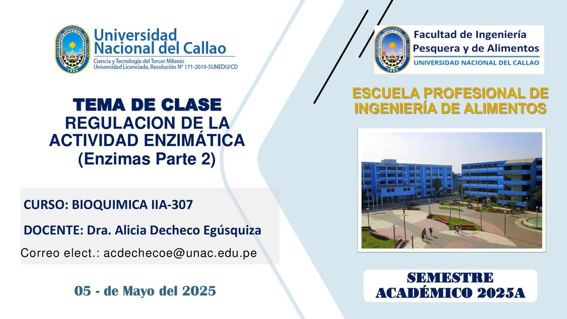 PRESENTACION BIOQUIMICA ENZIMAS P2 S5 TEORIA A | ALEXIS SUÑIGA | uDocz