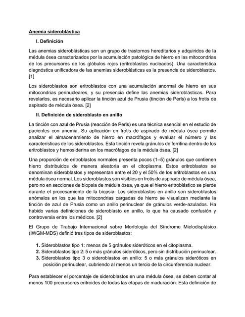 Anemia sideroblástica 1 | Sofia Morales | uDocz