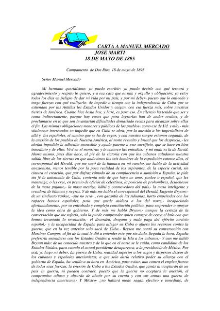 carta de marti a manuel mercado | Roxana | uDocz