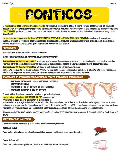 Ponticos en Prótesis Fija | Karla | uDocz