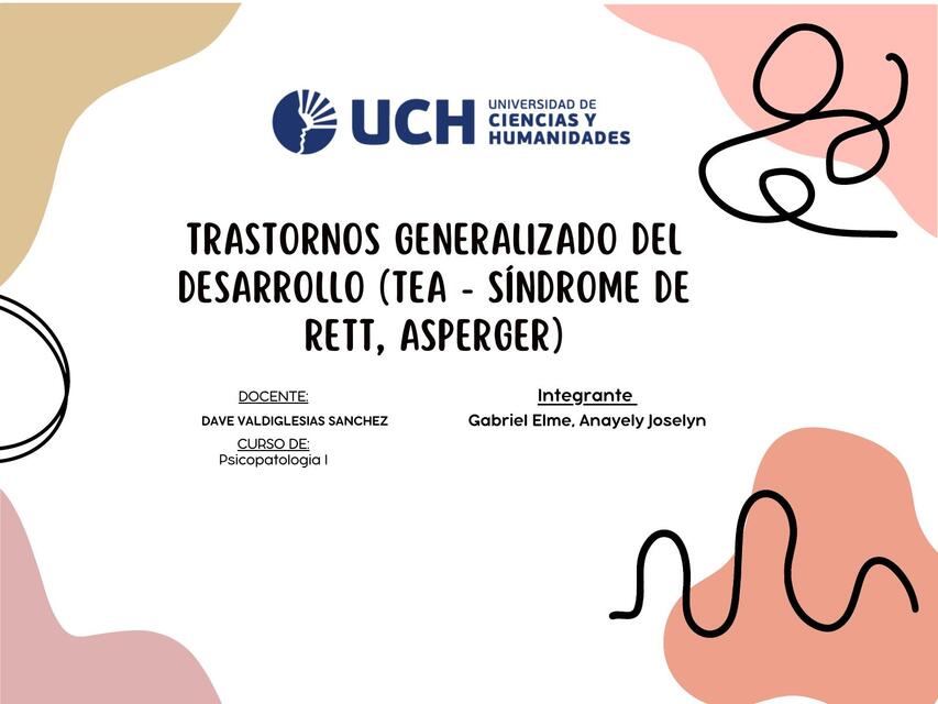 Gráfico Mapa Conceptual de trastorno generalizado del desarrollo | Anayeli Joselin Gabriel Elme ...