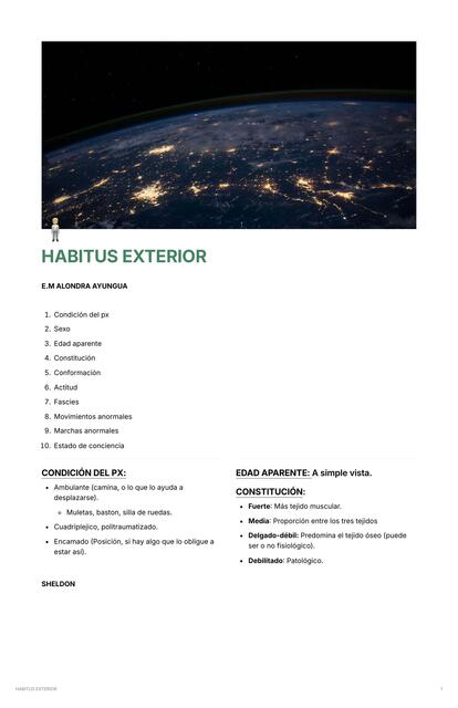 HABITUS EXTERIOR-EXPLORACIÓN FÍSICA | Alondra Ayungua | uDocz