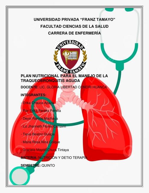 Plan nutricional para el manejo de las traqueobronquitis aguda | Flor ...