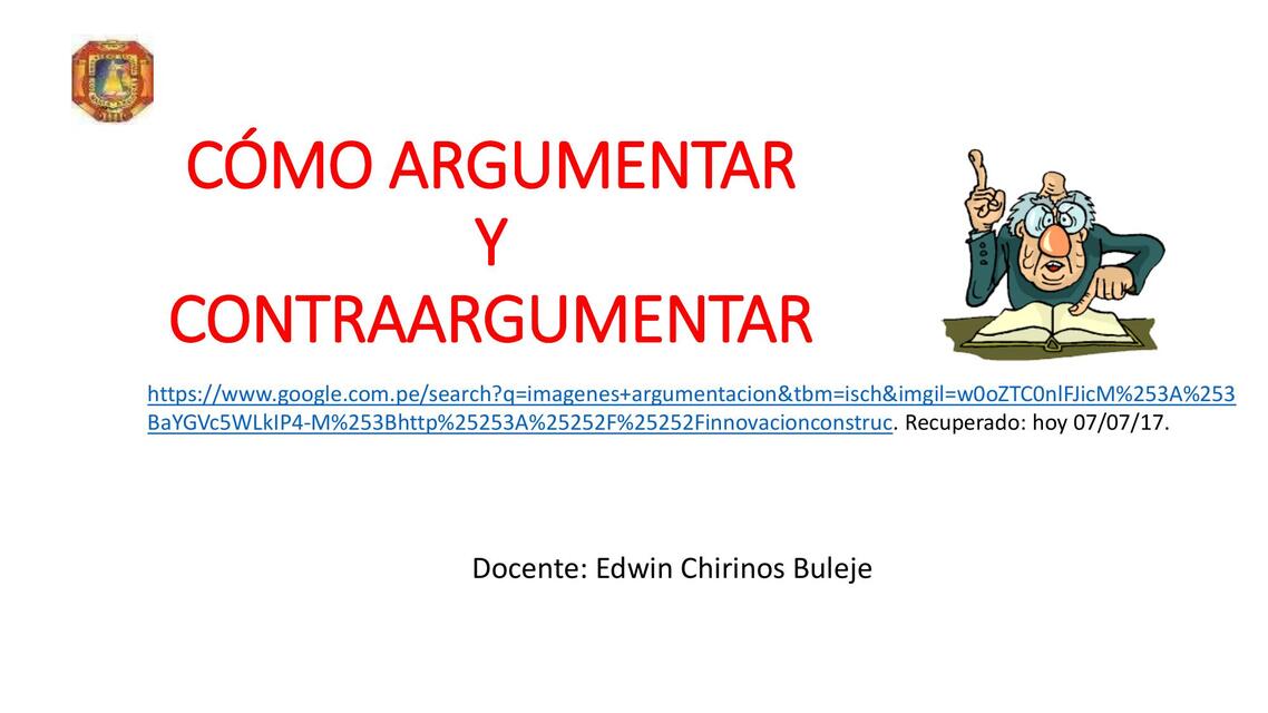 CÓMO ARGUMENTAR Y CONTRAARGUMENTAR | Howard Johann Gomez Villano | uDocz