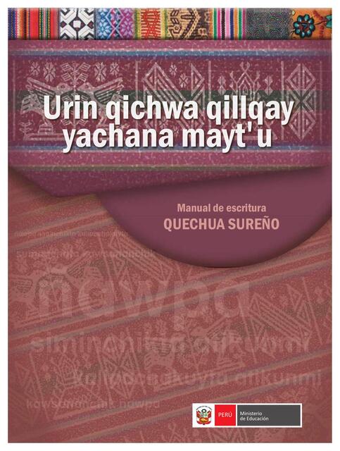 manual escritura quechua sur perú | MARIA ANGELA RODRIGUEZ RODRIGUEZ ...