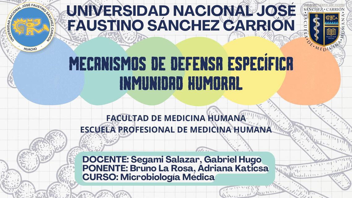 Mecanismos de defensa específica Inmunidad Humoral | YEISTEN PASTOR | uDocz