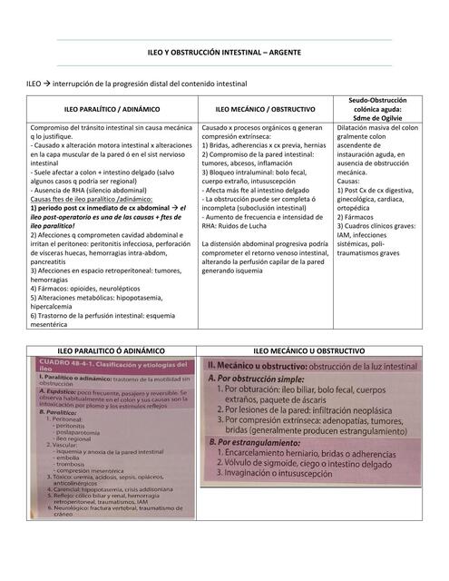Flashcards de ILEO Y OBSTRUCCIÓN INTESTINAL | Por Belu | uDocz