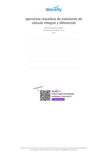 docsity ejercicios resueltos de examenes de calcul | MABEL FRANCHESCA MANRIQUE SABOYA | uDocz