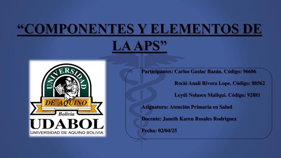 Componentes y elementos de la aps diapositivas | CARLOS GASLAC GASLAC ...