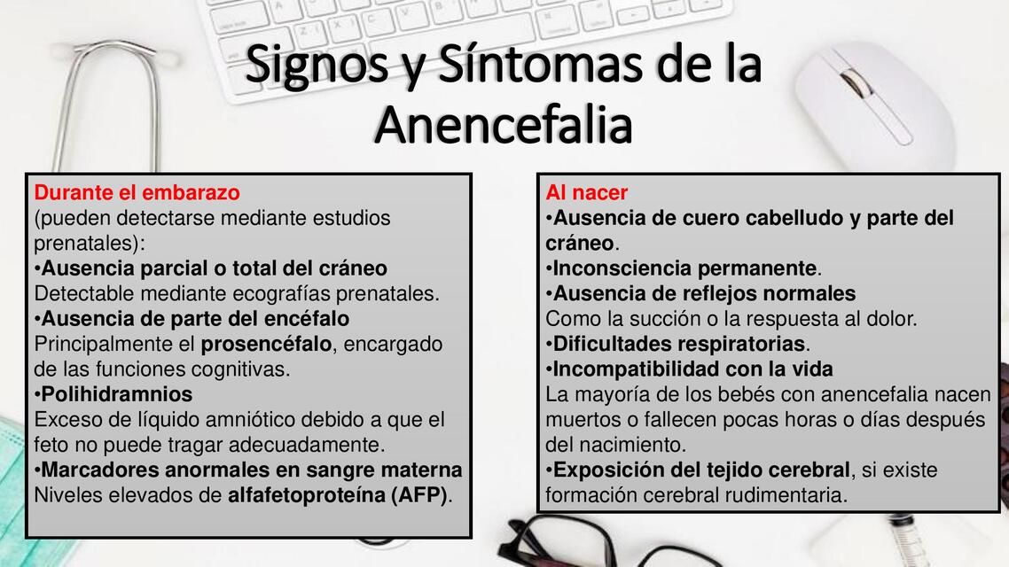 Signos y Síntomas de la Anencefalia | Cinthia | uDocz