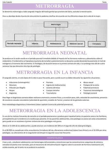 Flashcards de Metrorragia - Testa | Por Celeste Codutti | uDocz