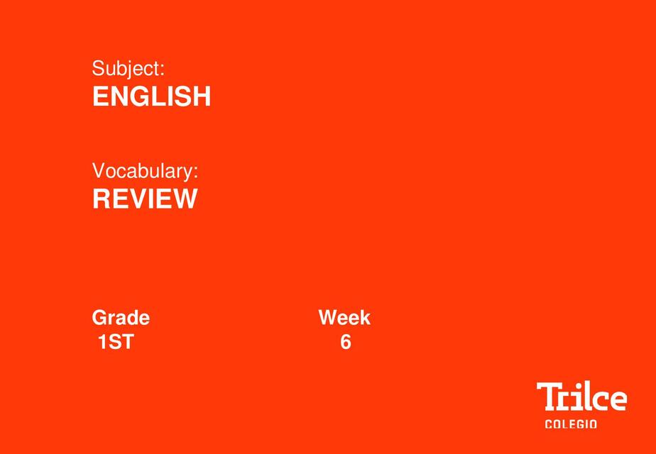 ING 1 Week 6 Vocabulary Review | Sandra | uDocz