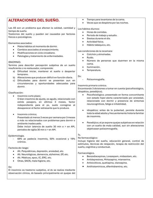 ALTERACIONES DEL SUEÑO | Daniel Serralde | uDocz