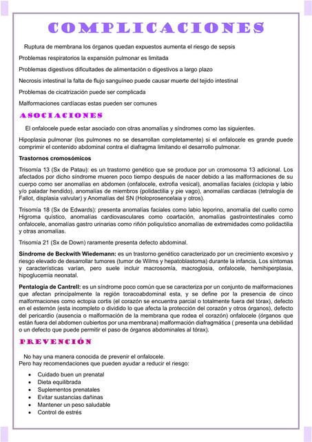 ONFALOCELE COMPLICACIONES (expo) | Isa y Bruno | uDocz