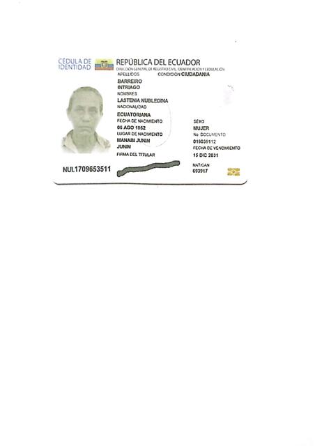 BARREIRO INTRIAGO CEDULA | Alexis | uDocz