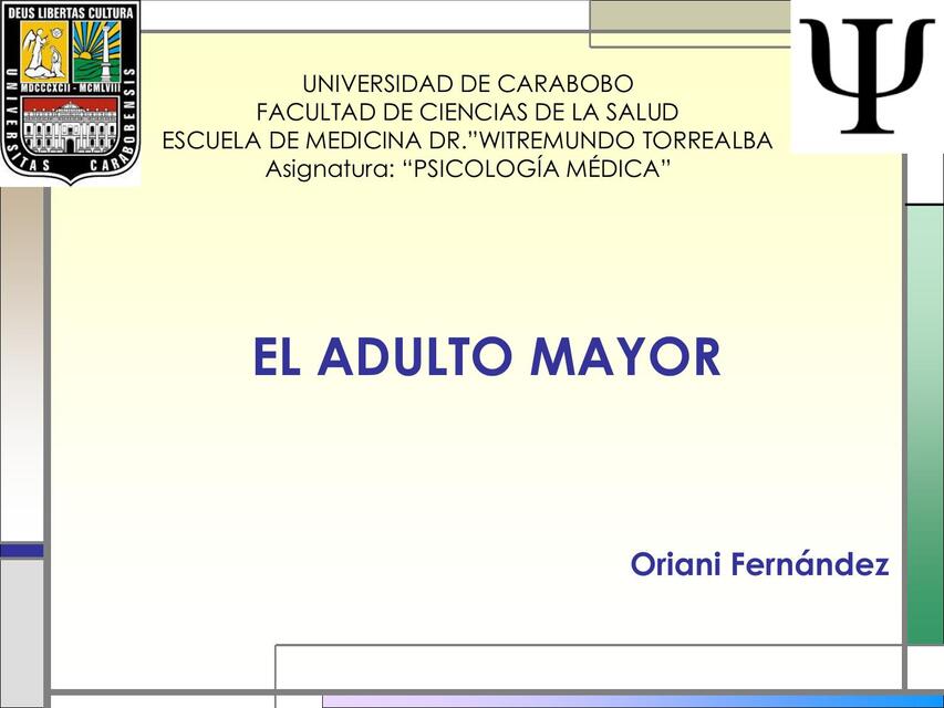 EL ADULTO MAYOR | Medi Resumenes | uDocz