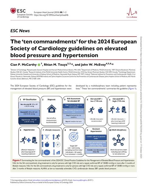 Cardiology guidelines on elevated blood pressure a | D1ego Pascaci0 | uDocz