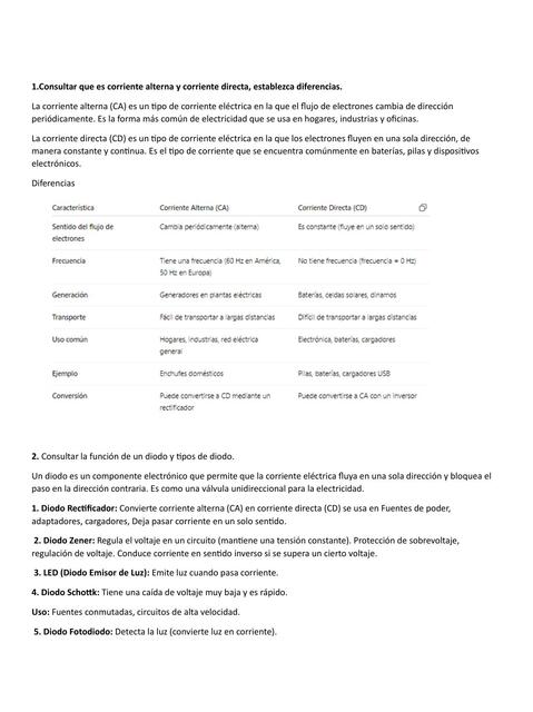 RECTIFICACIÓN DE LA CORRIENTE ALTERNA | Dayana Rodriguez | uDocz