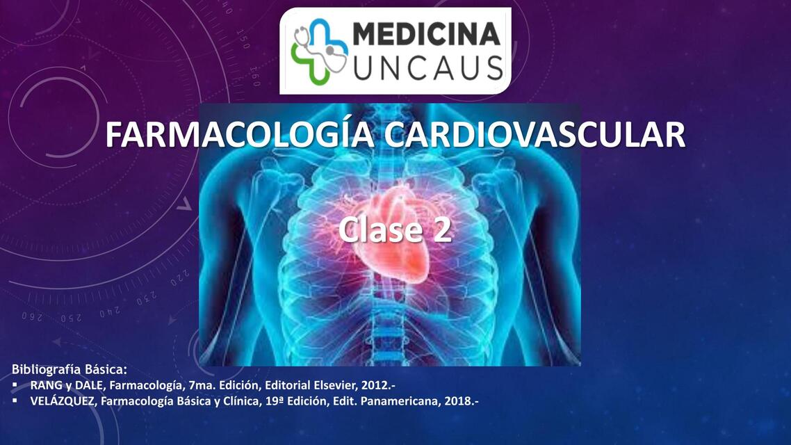 CARDIOVASCULAR CLASE 2 Farmacologia terapeutica | Celeste Codutti | uDocz