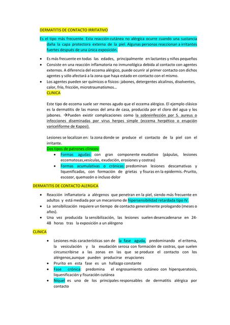 DERMATITIS DE CONTACTO IRRITATIVO | alessa | uDocz
