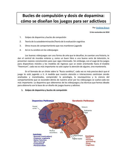 Bucles de compulsi n y dosis de dopamina docx | Aylen Schlegel | uDocz