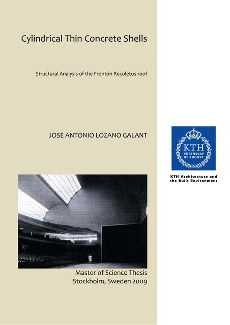 Cylindrical Thin Concrete Shells | tma | uDocz