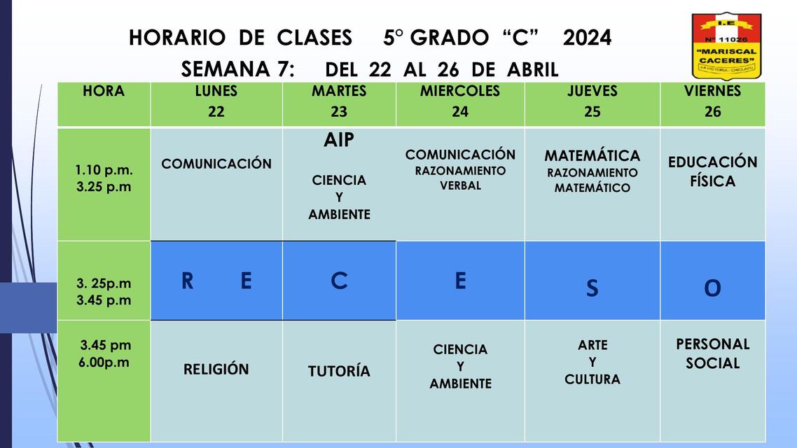 HORARIO DE CLASES 7 | Francisca | uDocz