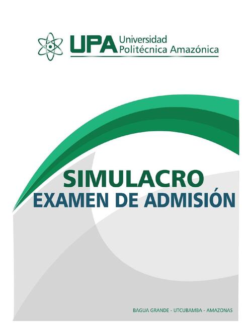 simulacr EXAMEN ADMISION GENERAL | Luis | uDocz