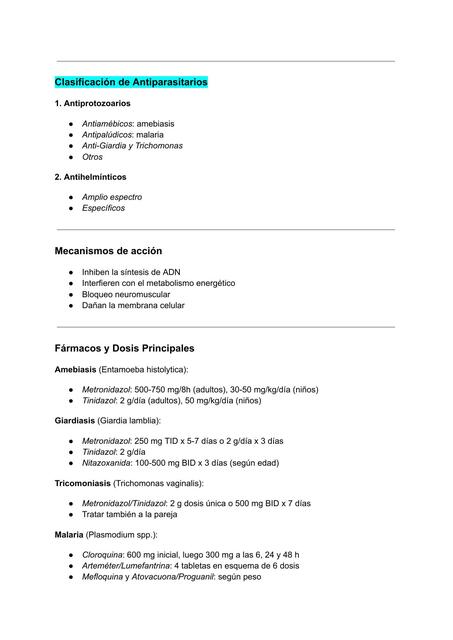 Antiparasitario | Lili | uDocz