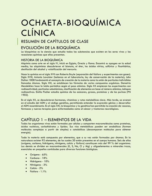 RESUMEN OCHAETA | A. María José | uDocz