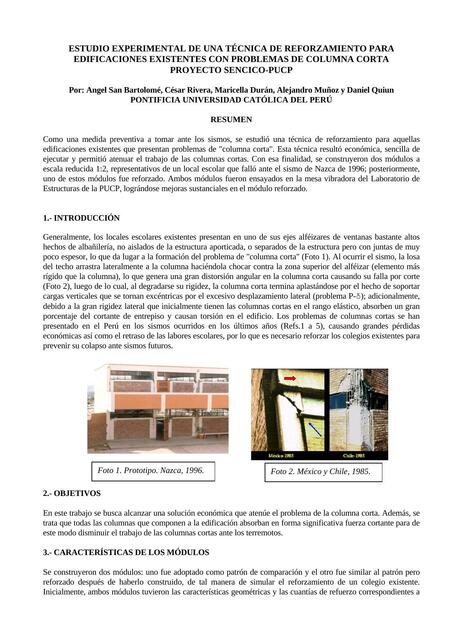 Columna Corta | Franklin Alvarado Osorio | uDocz