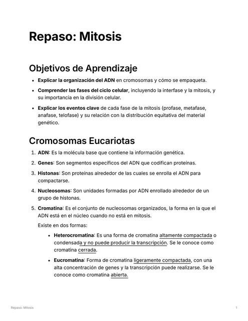 Repaso Mitosis | Anani | uDocz
