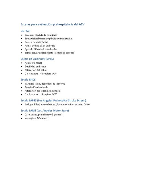Escalas preospitalarias ACV HCJ | María del Pilar Mejía | uDocz
